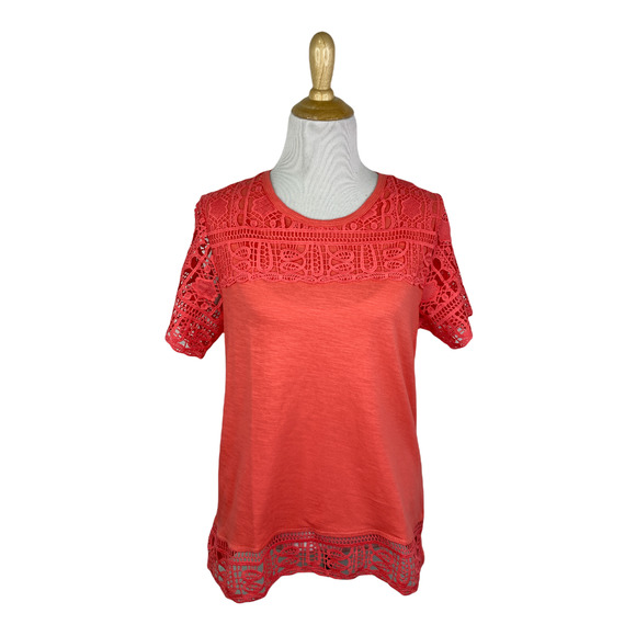 Cw Classics | Tops | Cw Classics Short Sleeve Lace Top Medium | Poshmark